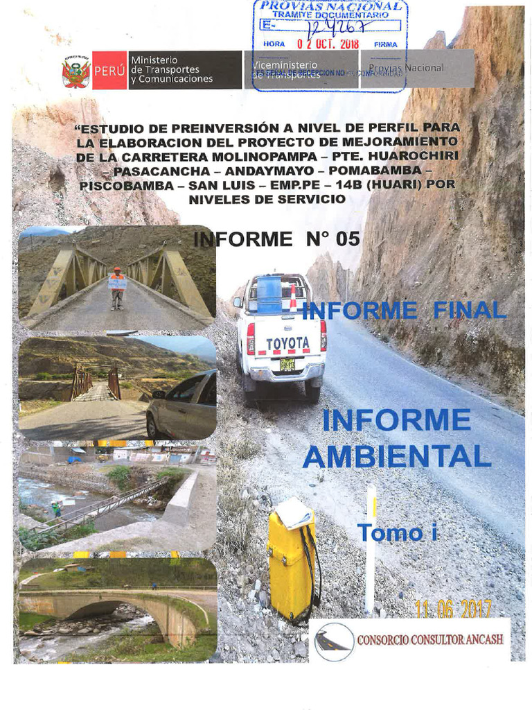 Estudio de Preinversion A Nivel de Perfil - Mejoramiento de Carretera | PDF