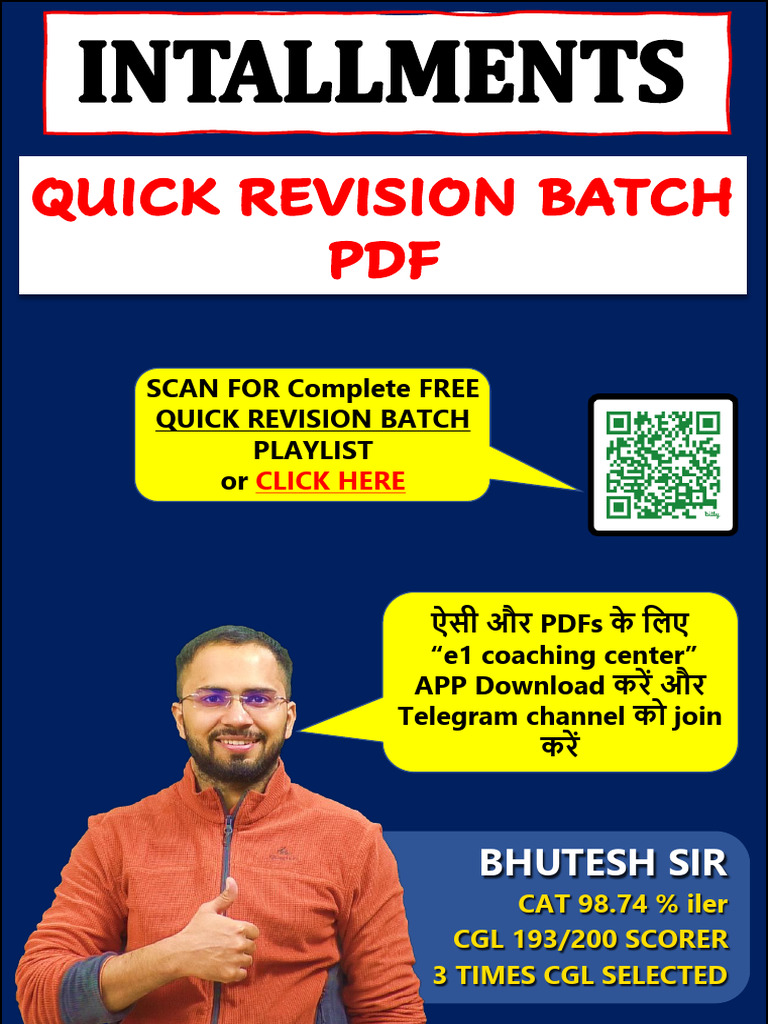 Complete Installments PDF of Quick Revision Batch | PDF | Interest | Loans