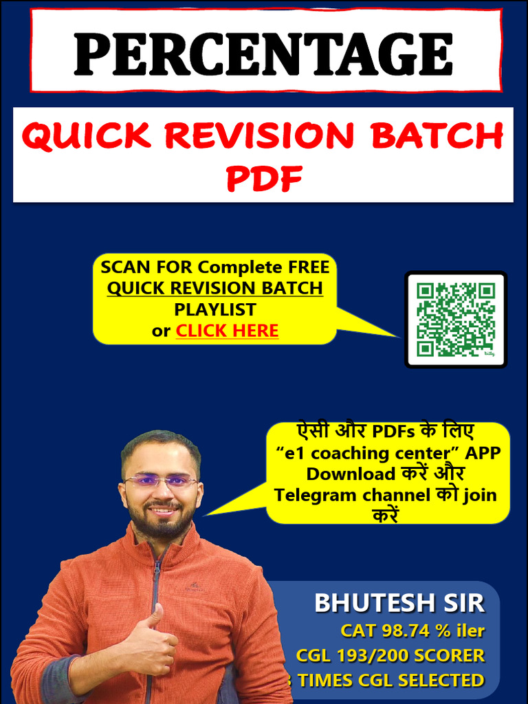 Complete Percentage Quick Revision Point | PDF