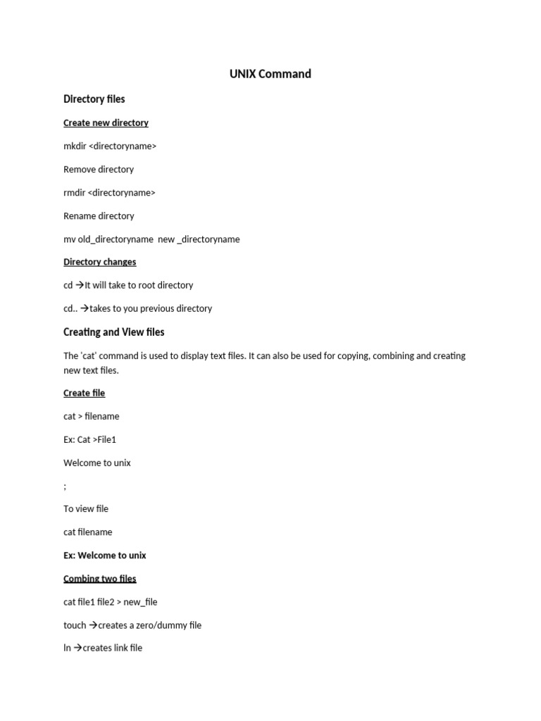 UNIX Command | PDF