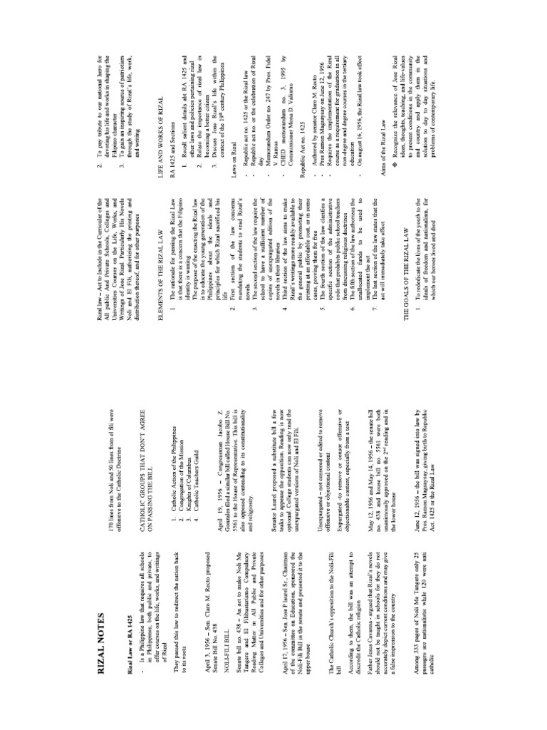 Notes Rizal 1 | PDF