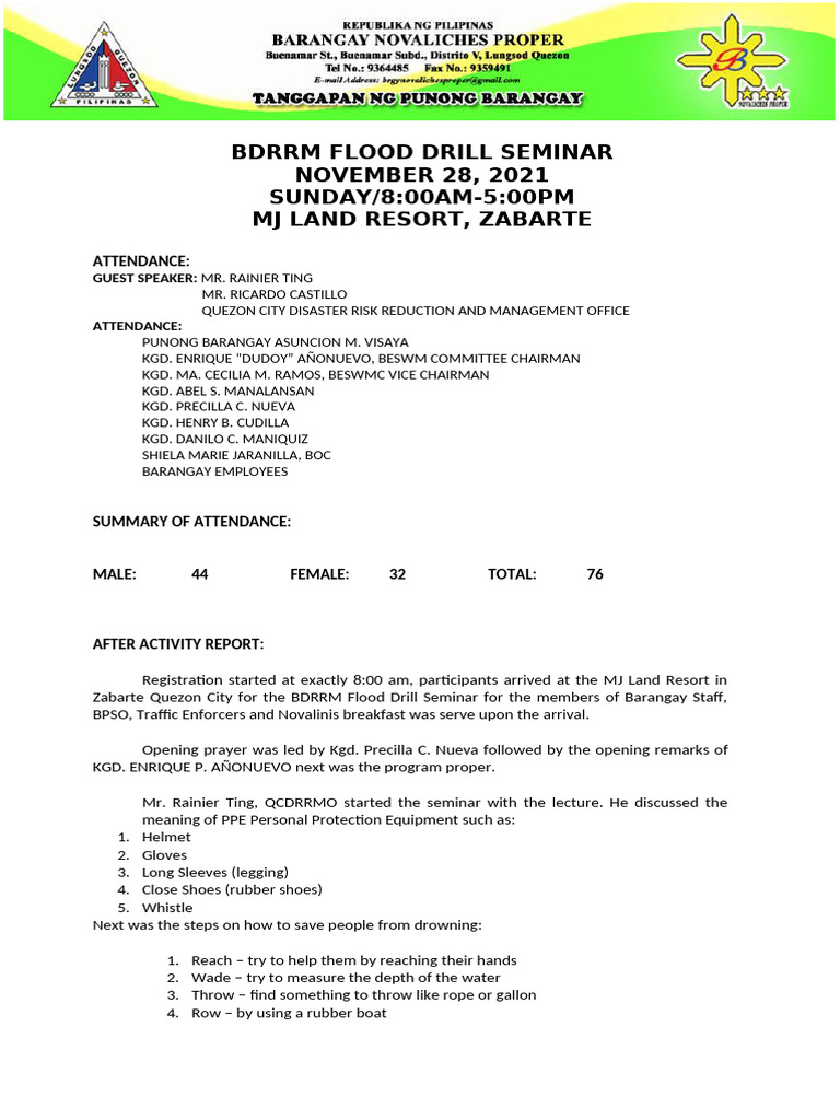 Flood-Drill-Seminar - November 29, 2021 | PDF