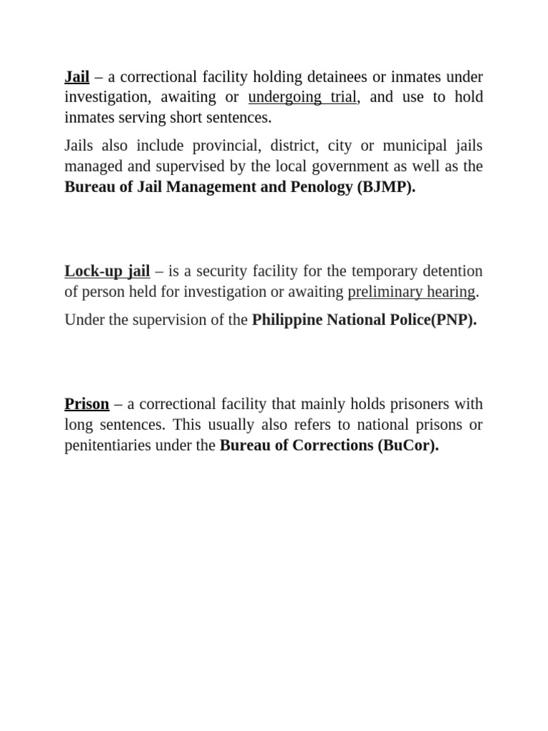Overview of the Philippine Prison System | PDF | Prison | Criminal Justice