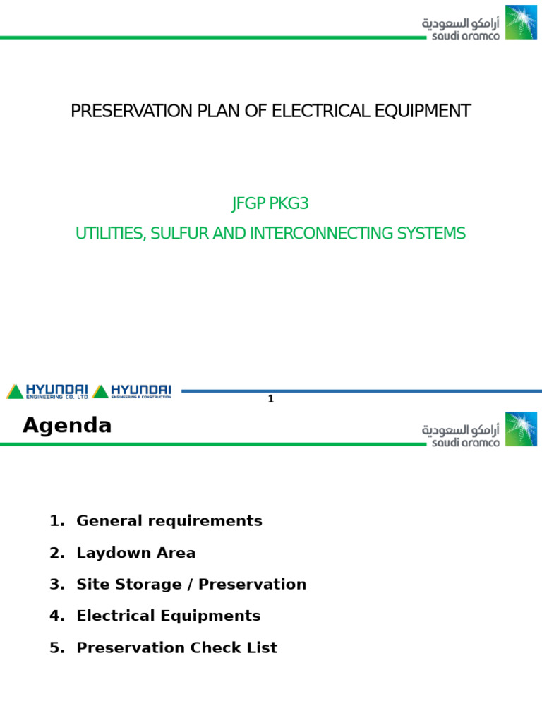 Kom of Preservation Plan of Electrical Equipment | PDF | Electricity ...