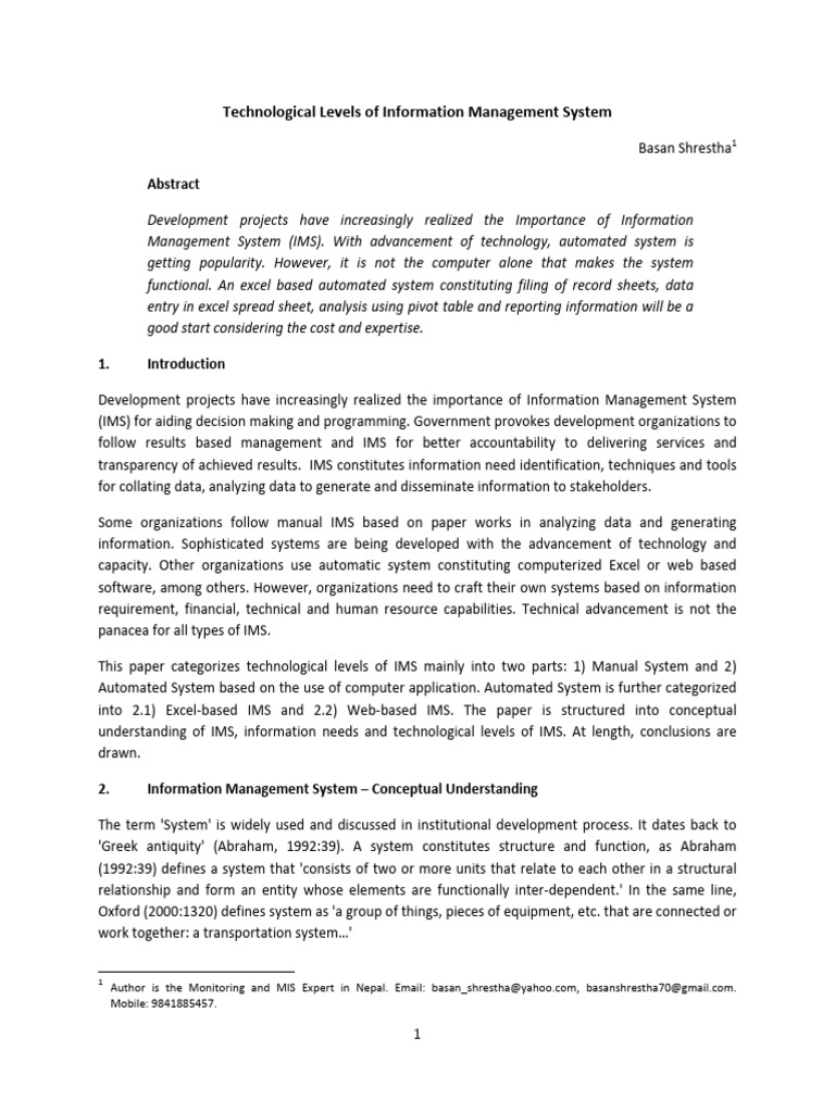 + Technology - Levels - of - Information - Management - Systems - Basan ...