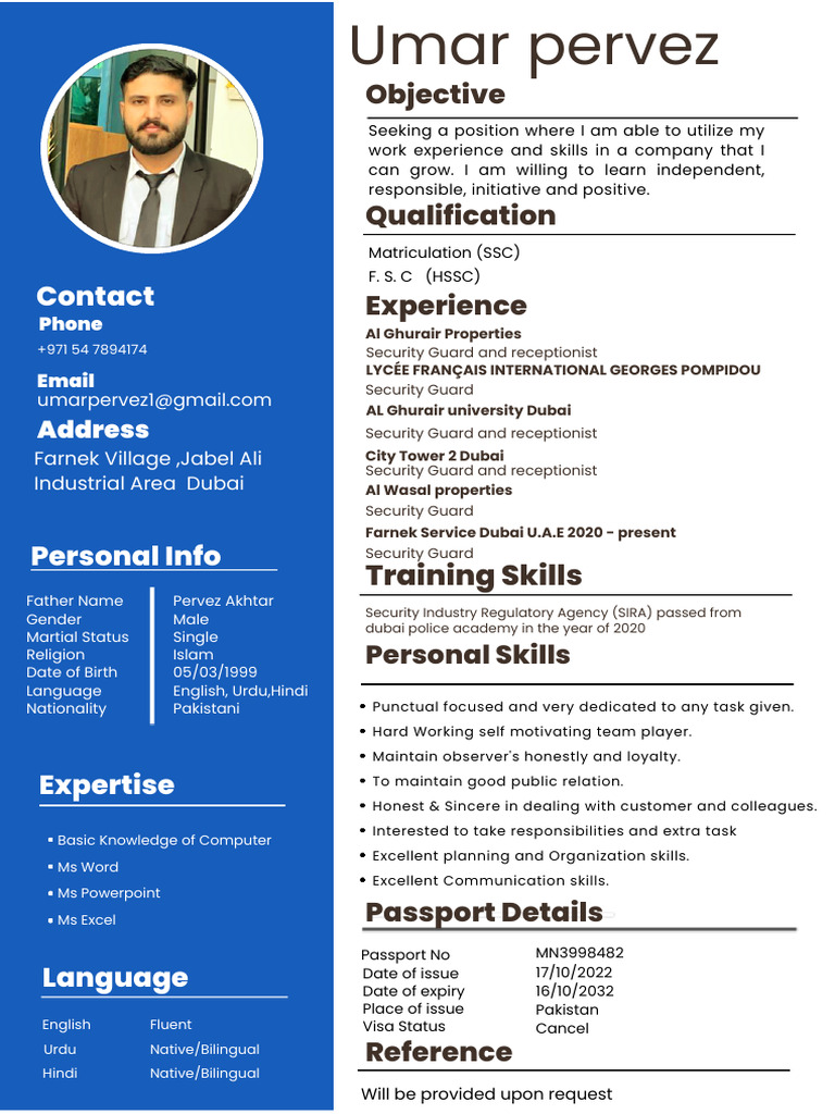 Umer Parvez Resume | PDF