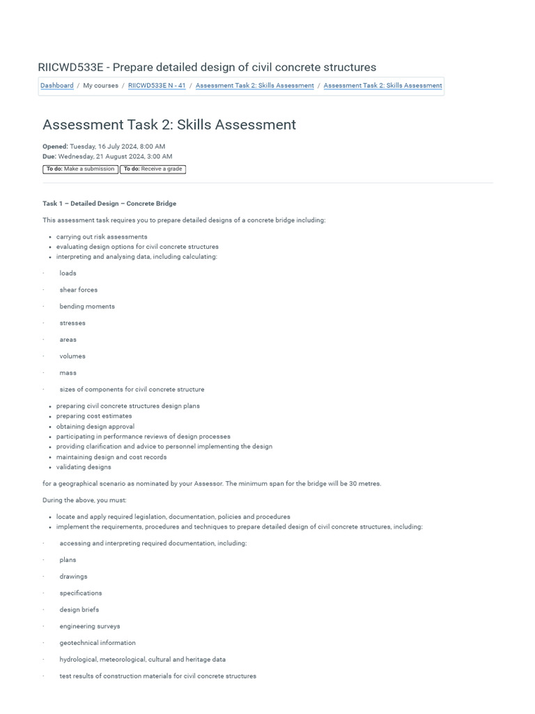 Assessment Task 2: Skills Assessment: RIICWD533E - Prepare Detailed ...