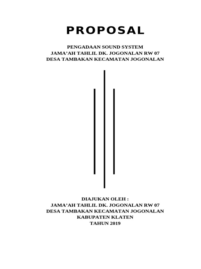 PROPOSAL Sound Jogonalan | PDF