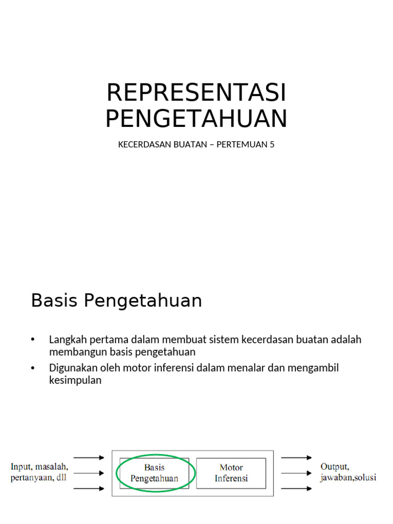 Representasi Pengetahun - Pertemuan 5 | PDF