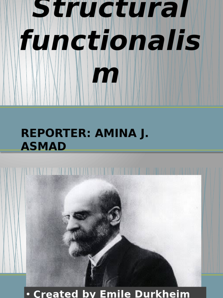 Structural Functionalism | PDF