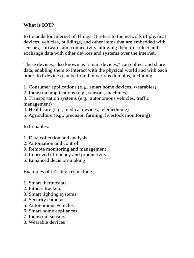 IOT Note Reference | PDF