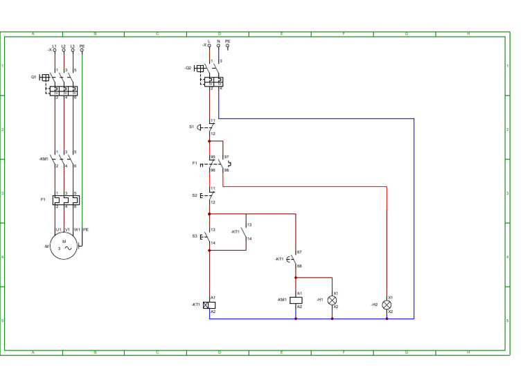 P05. Esquema Arranque Temporizado de Un Motor Trifásico | PDF