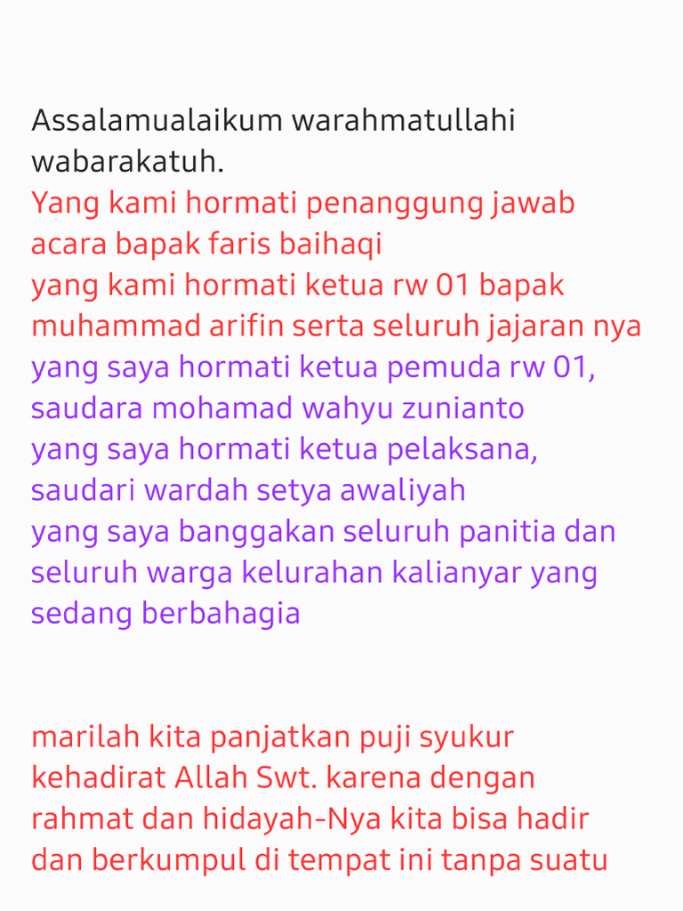 Contoh Teks MC Acara Lomba 17 An | PDF