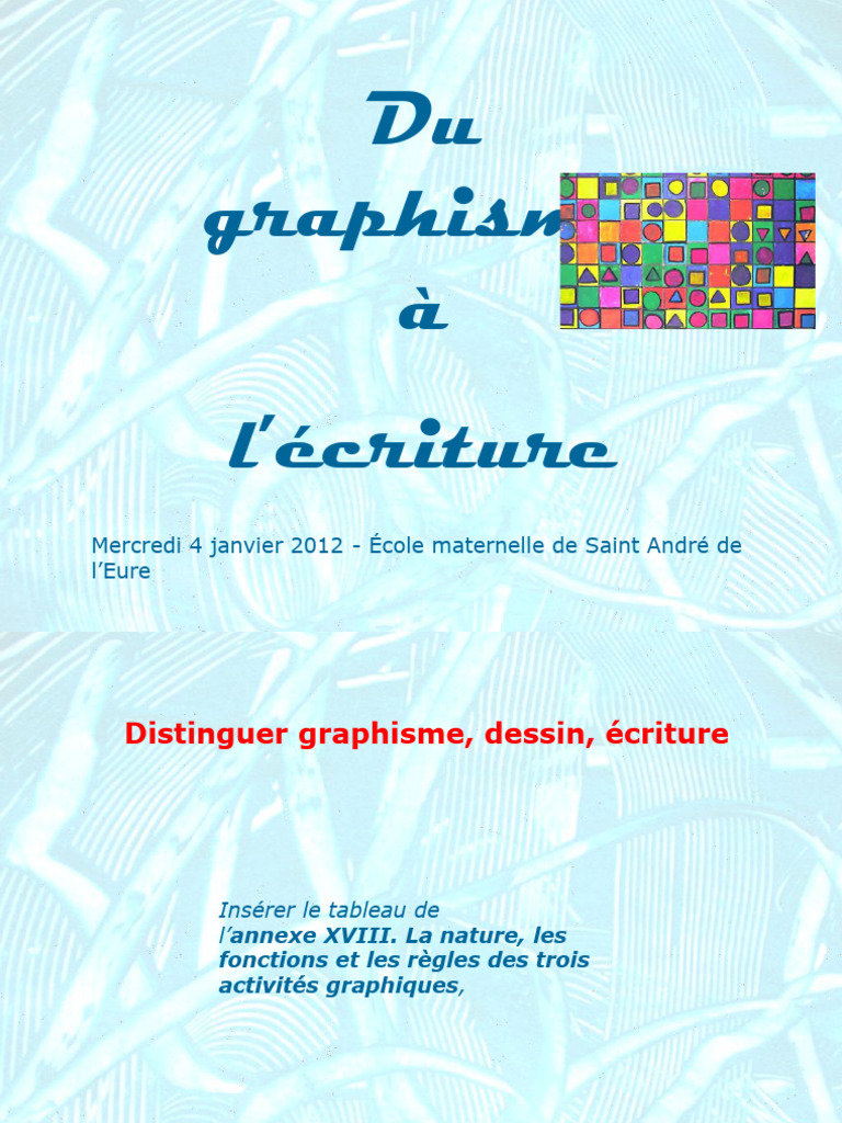 Du Graphisme A L Ecriture | PDF