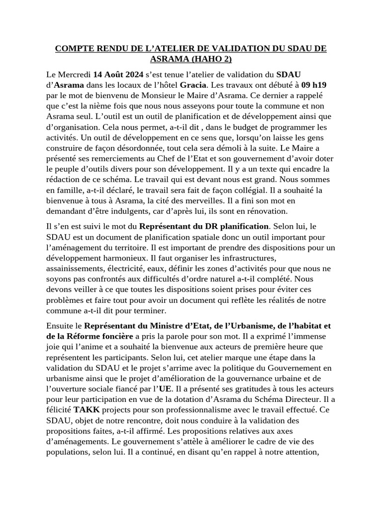 Compte Rendu de Asrama | PDF