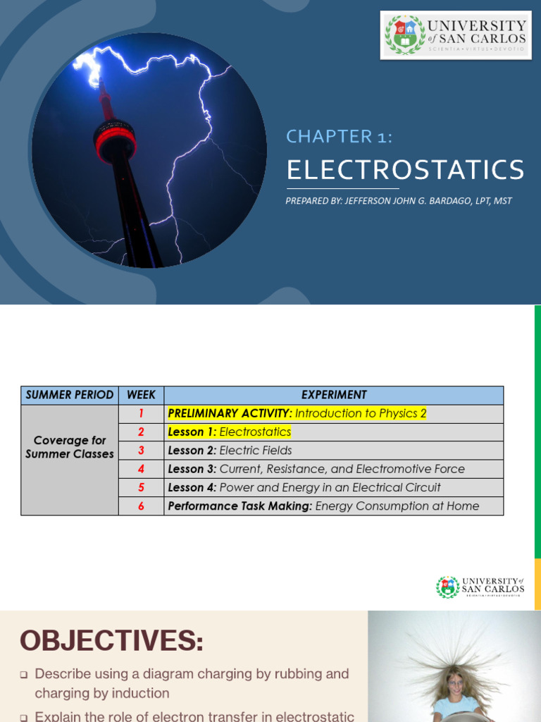 Lesson 1 - Electrostatics | PDF