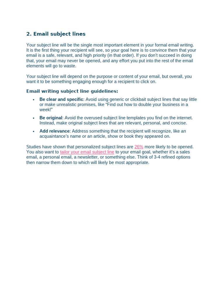 Email Subject Lines | PDF