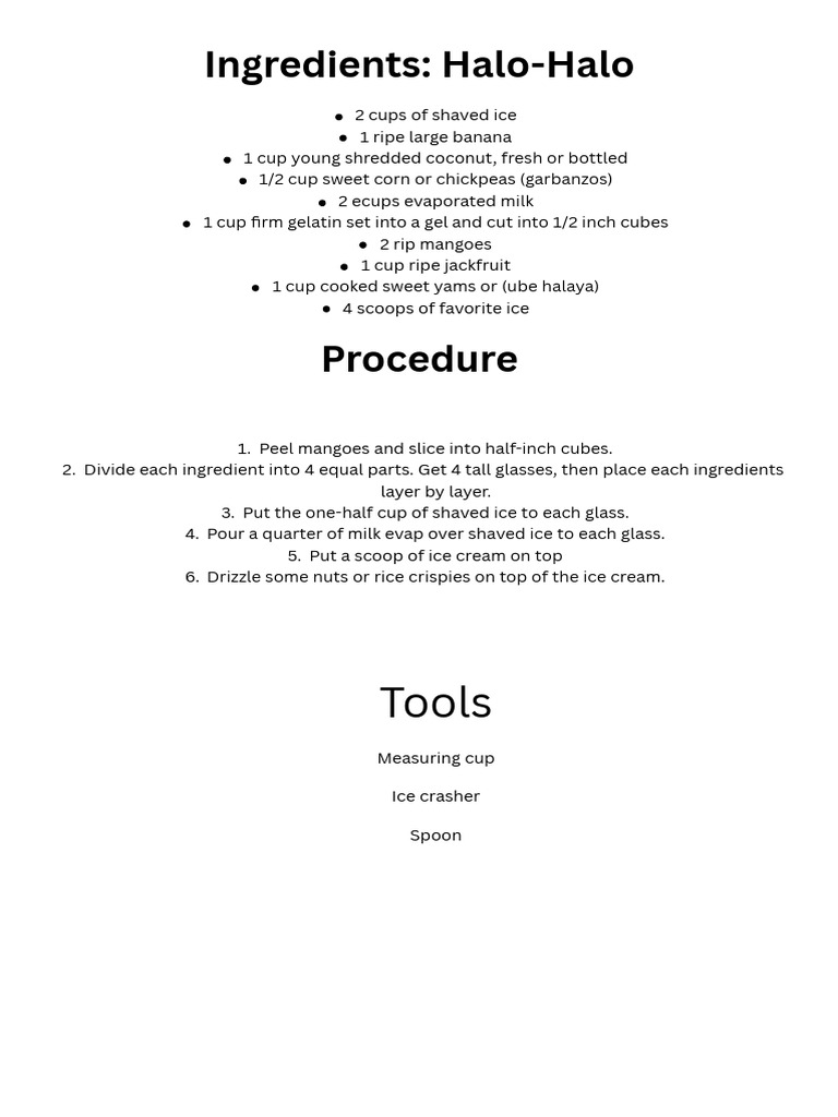 Halo Halo | PDF