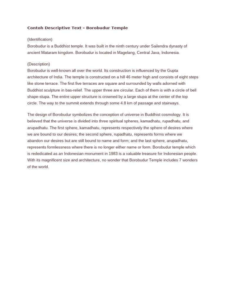 Contoh Descriptive Text | PDF