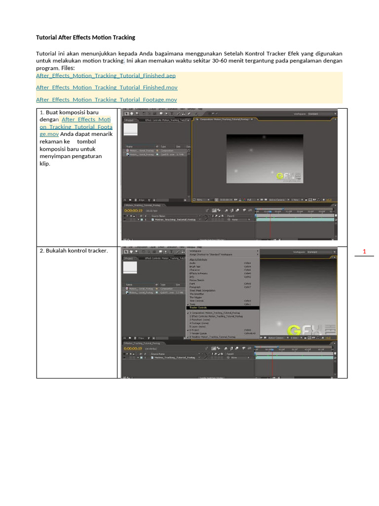 Tutorial After Effects Motion Tracking | PDF | Games & Activities ...