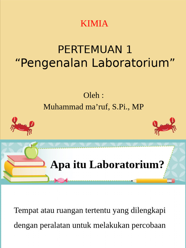 PERTEMUAN 1 (Pengenalan Laboratorium) | PDF