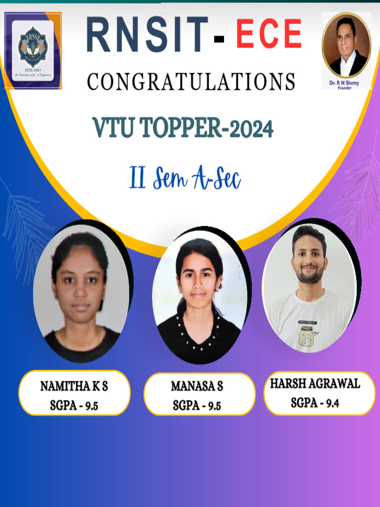 VTU Topper 2024 | PDF