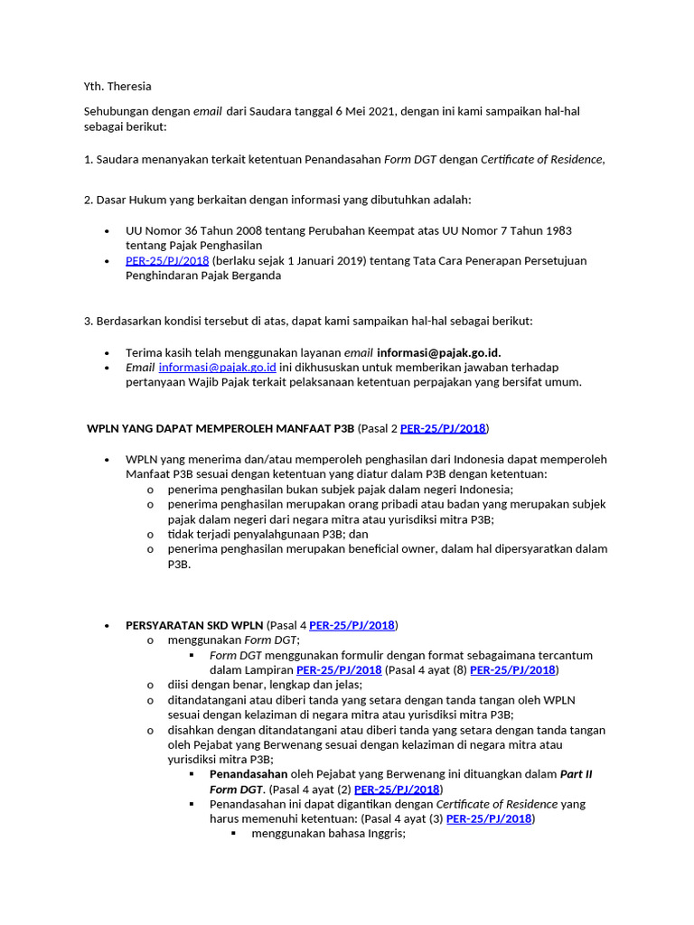 Contoh Template Email | PDF