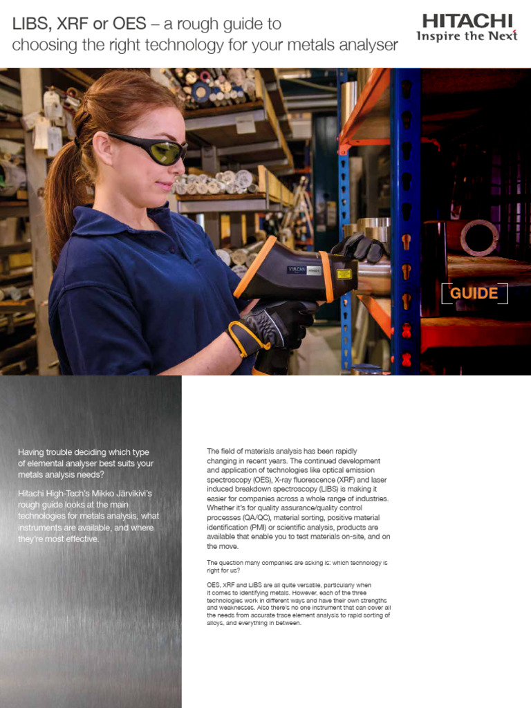 Hitachi - Comparison OES LIBS XRF Guide | PDF