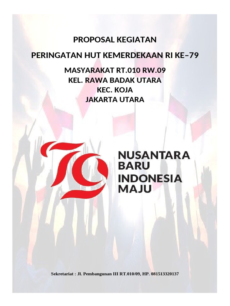 Proposal Hut Ri RT.010 RW.09 | PDF