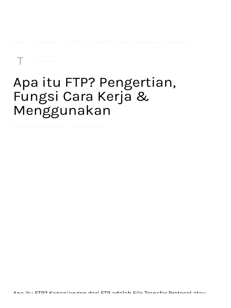 Tentang Ftp Serverfungsinyaftp Client Pdf 