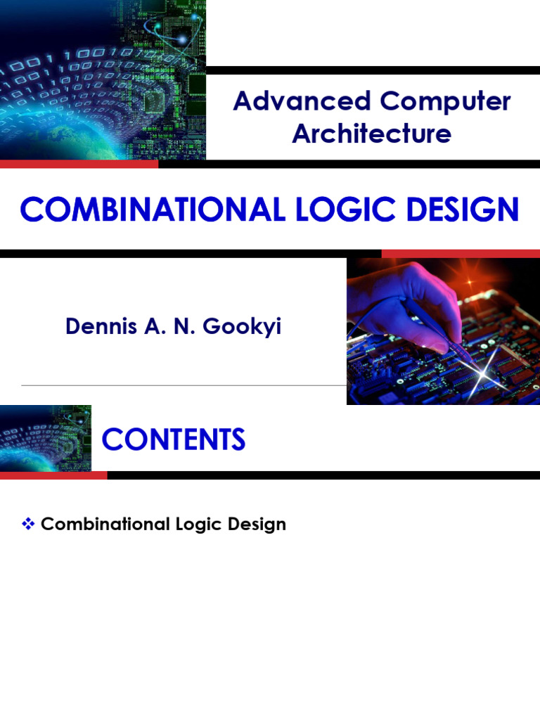 ADVANCED COMPUTER ARCHITECTURE - Combinational Logic Design | PDF