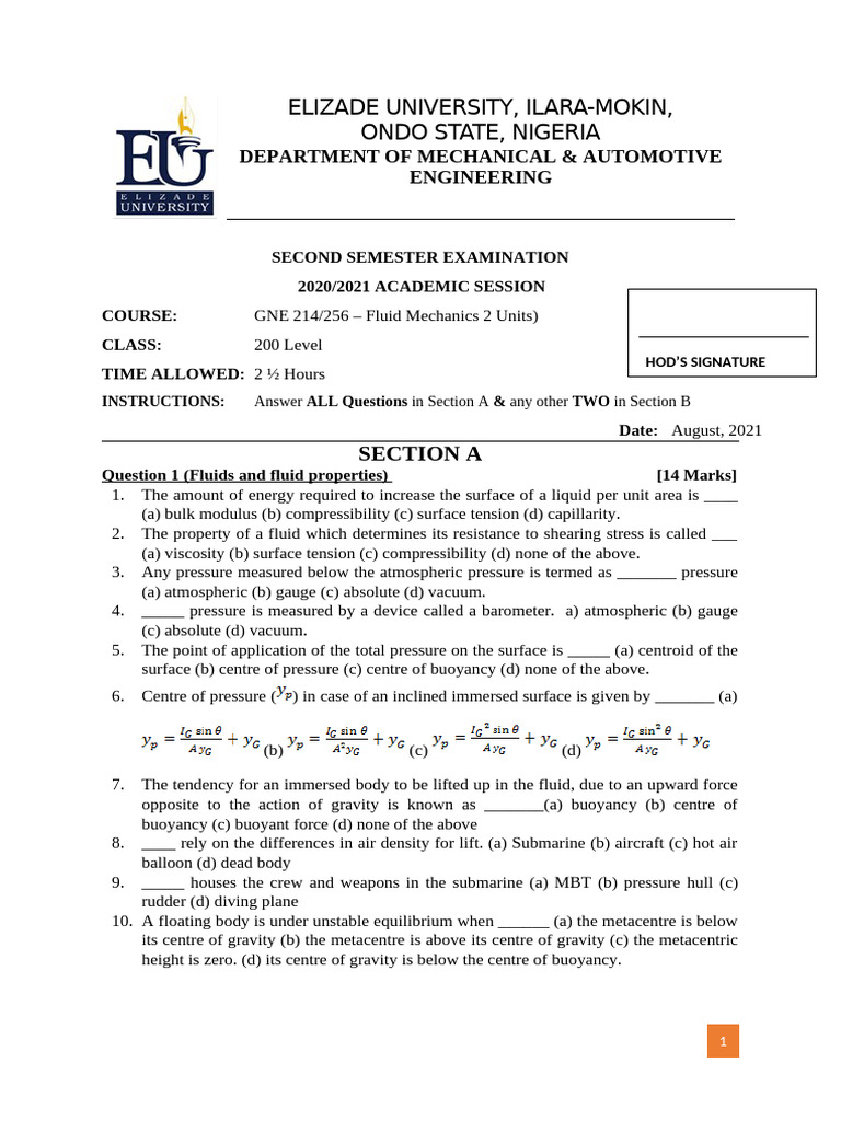 GNE 256 Exam 2021 | PDF