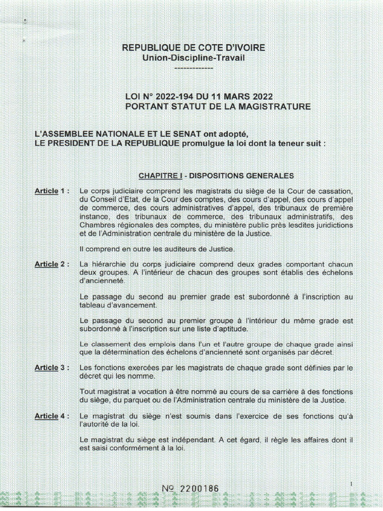 Loi Statut Magistrature-2 | PDF
