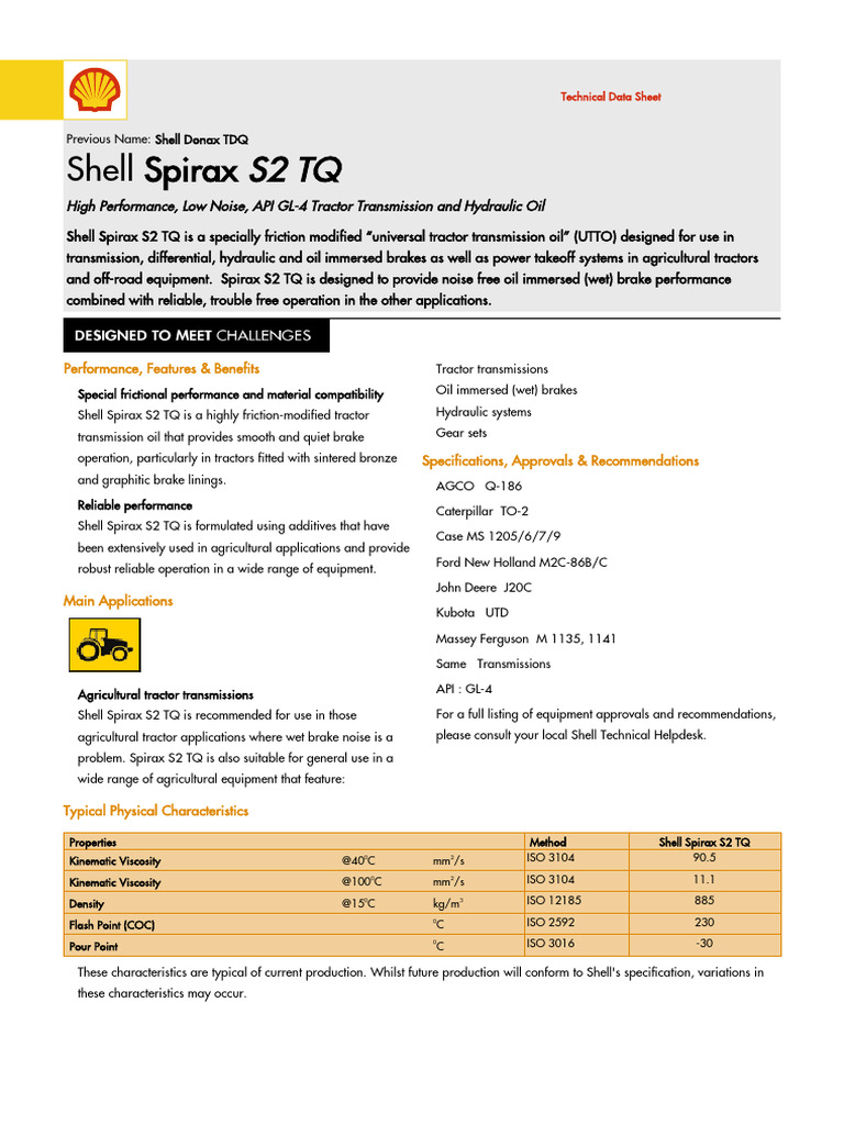 Shell TQ | PDF | Tractor | Mechanical Engineering