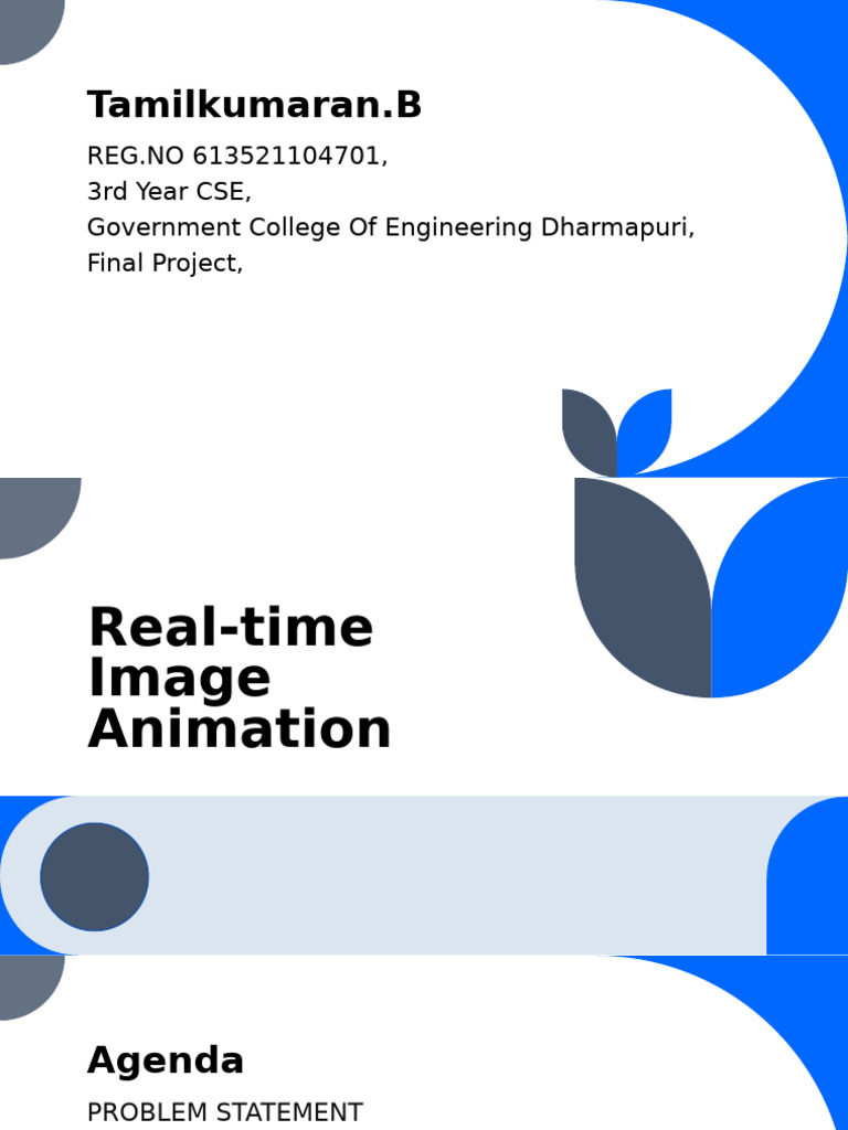 Tamilkumaran.B: REG - NO 613521104701, 3rd Year CSE, Government College ...