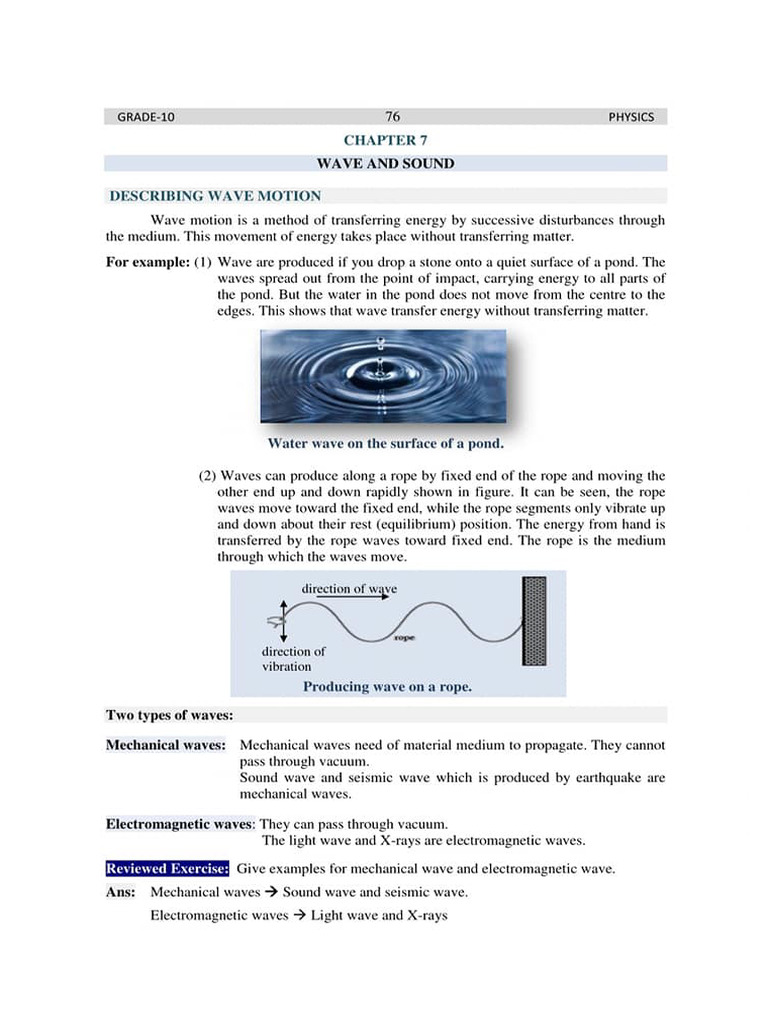 G10 Physics CH 7 To 11 | PDF