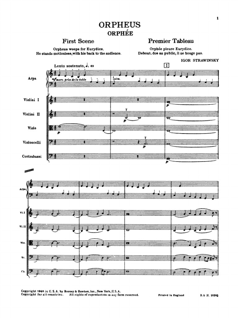 Stravinsky - Orpheus | PDF