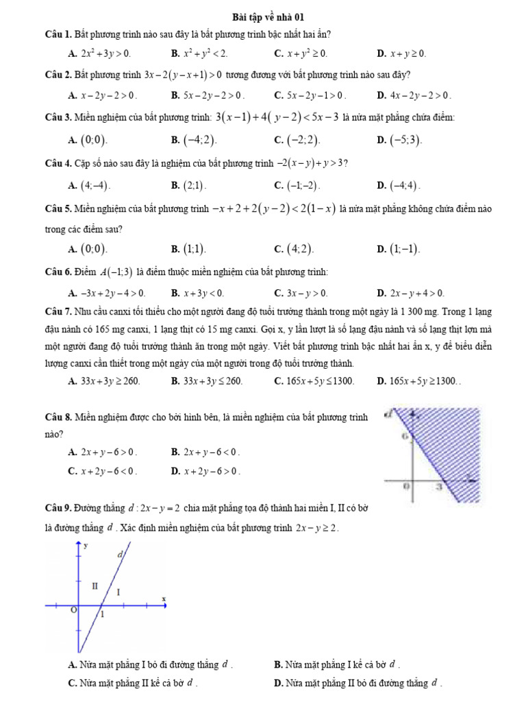 10 C2 Bai Tap Ve Nha 01 de Bai | PDF