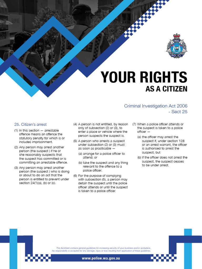 Your Rights As A Citizen Sect 25 | PDF