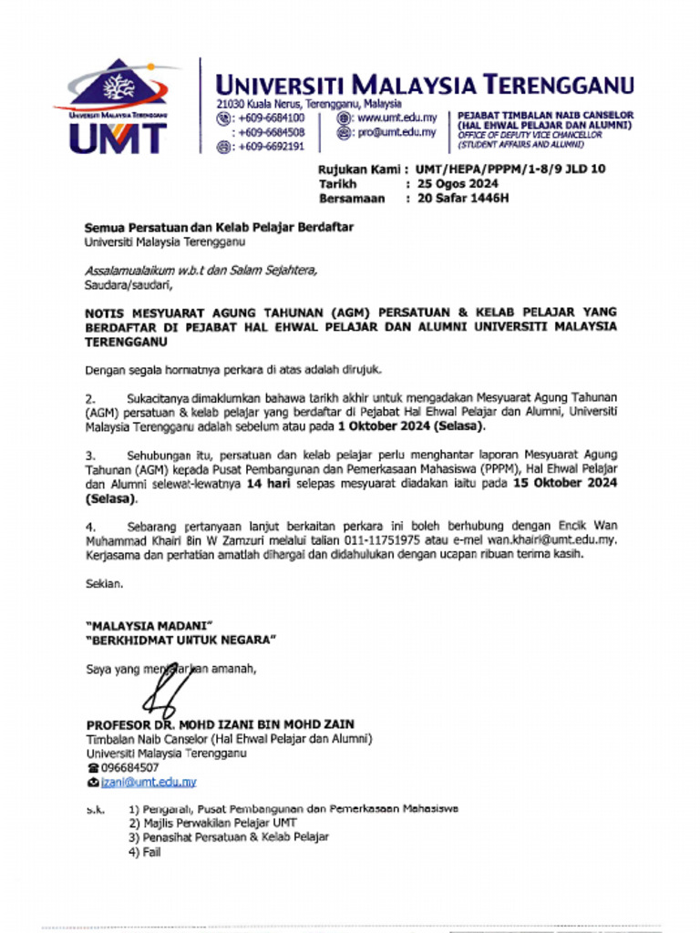 Notis Mesyuarat Agung Tahunan (Agm) | PDF