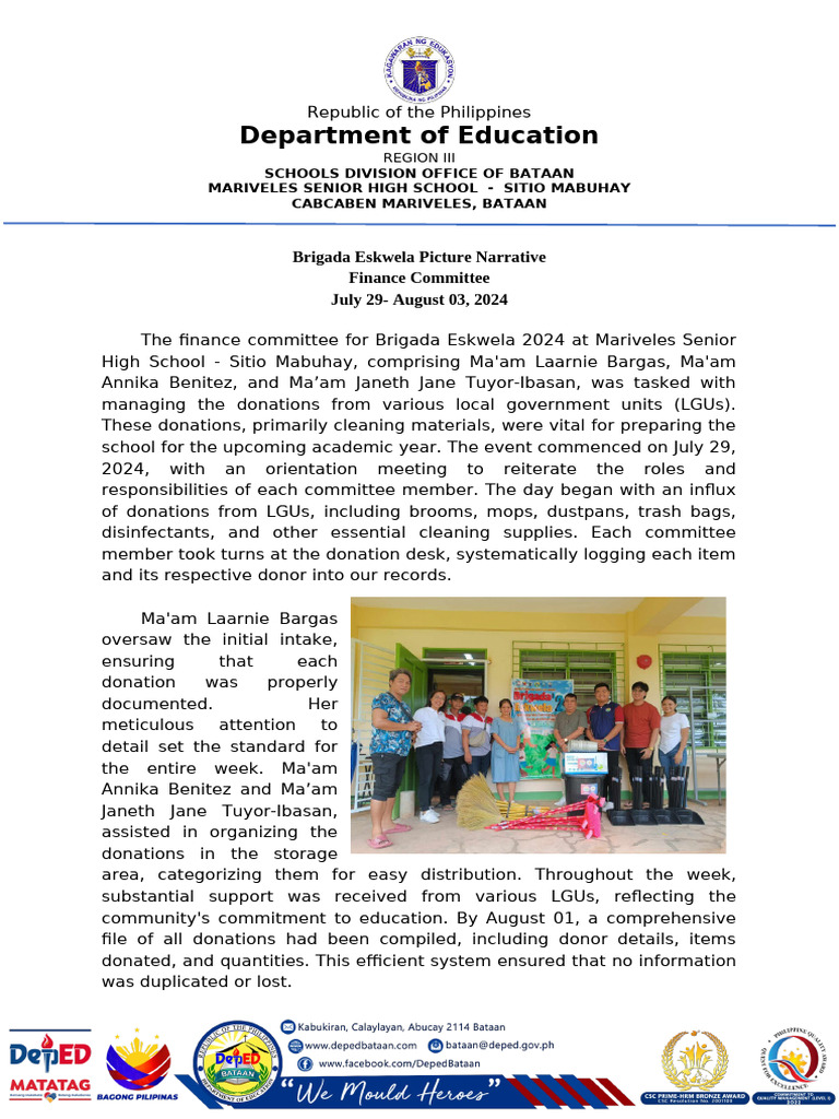 Finance Committee Narrative Report | PDF