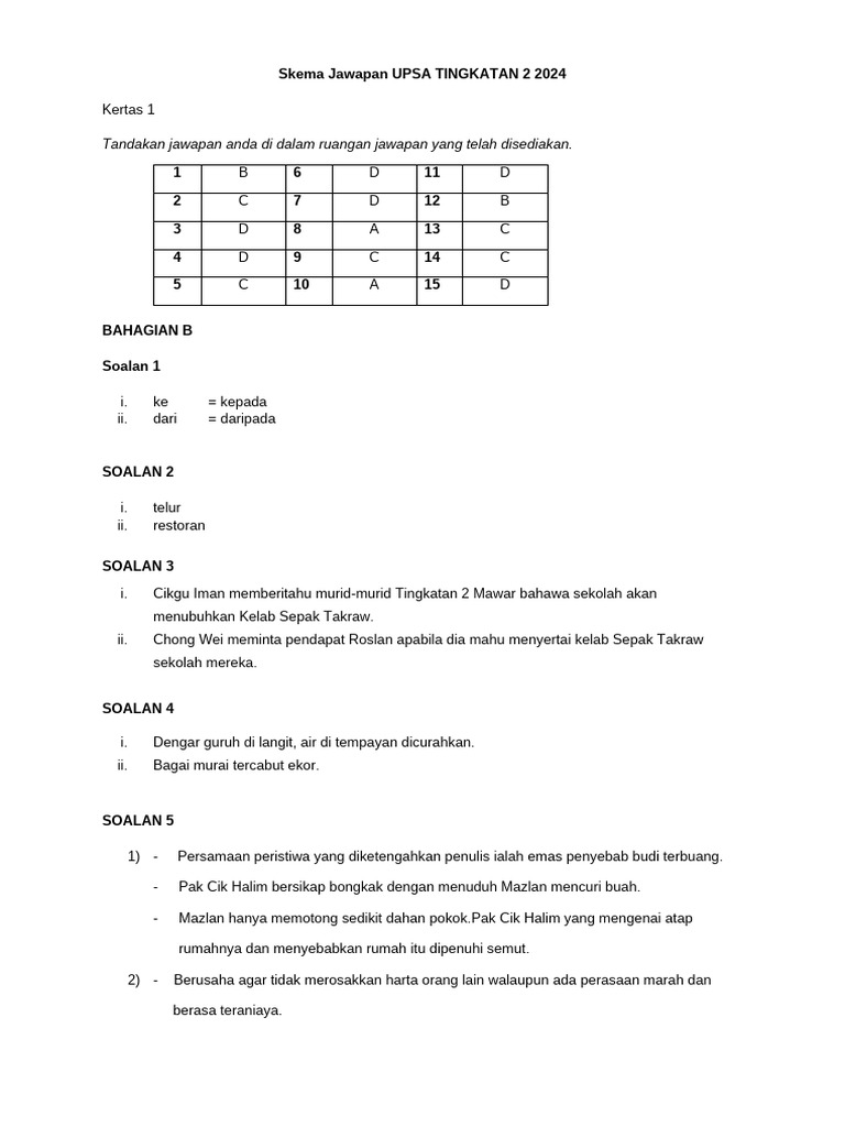 Skema Jawapan | PDF
