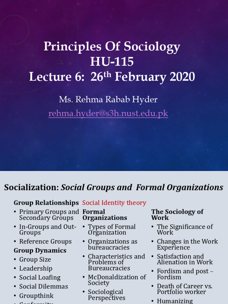 Socialization Process - Social Groups, Formal Organizations, Sociology ...
