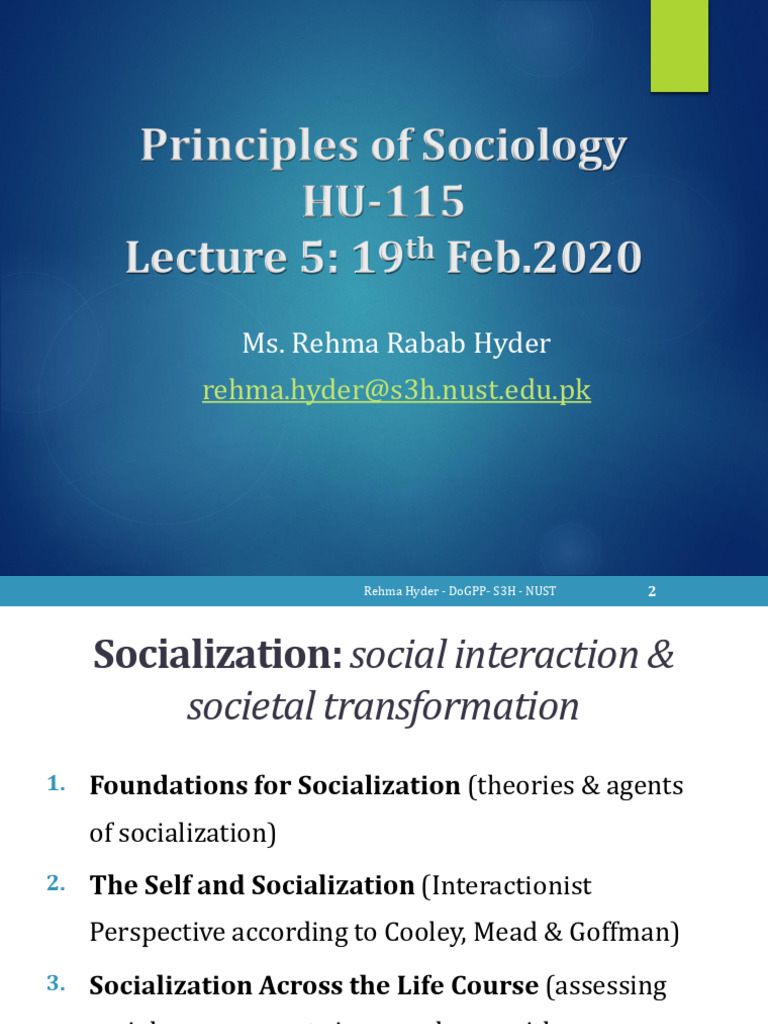 Socialization Process - Theories and Agents of Socialization | PDF