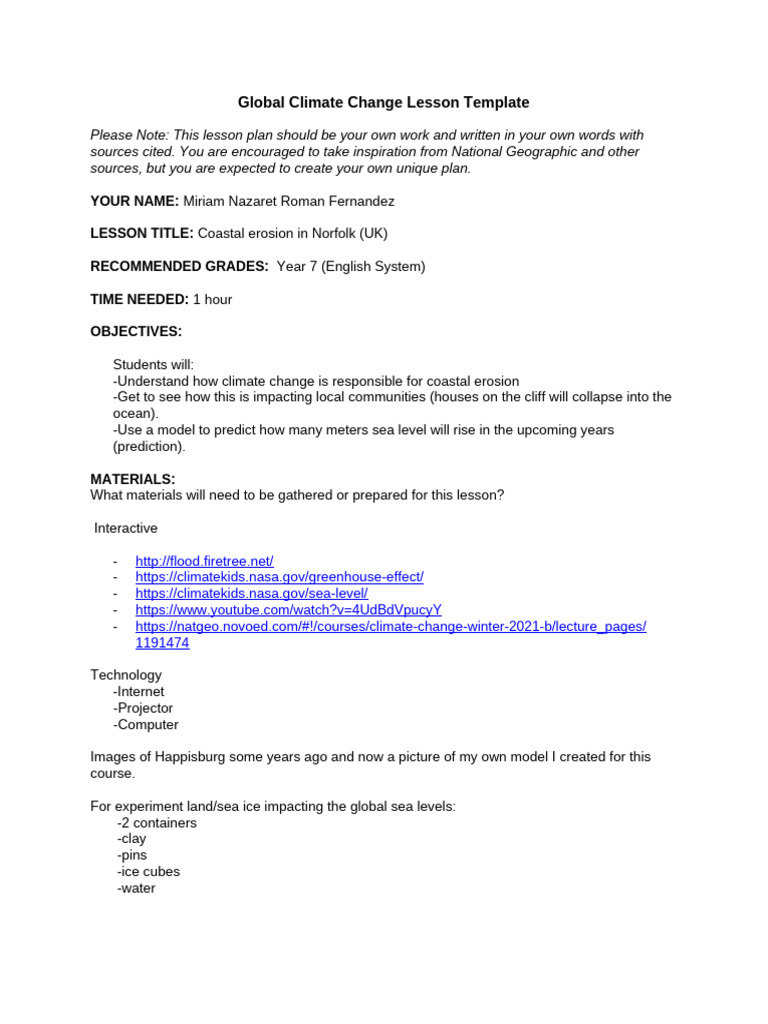 NGS Lesson Template Final | PDF | Climate Change | Teachers