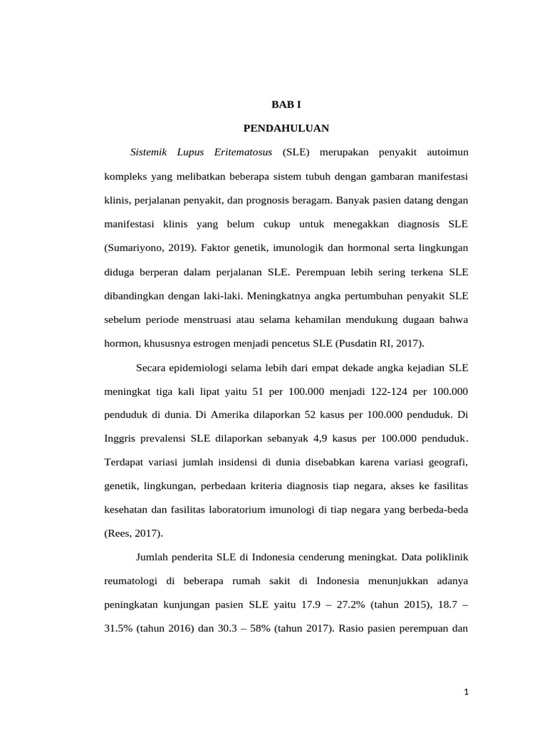 Sistemik Lupus Eritematosus (SLE) Merupakan Penyakit Autoimun | PDF