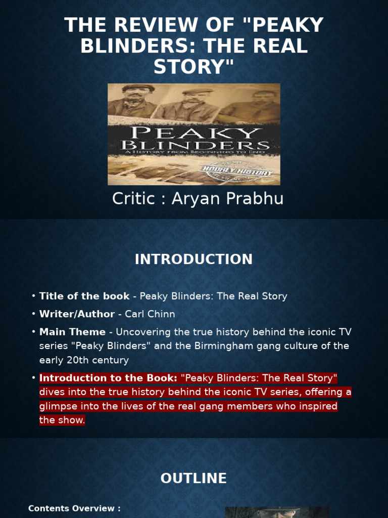 The Review of Peaky Blinders The Real Story | PDF