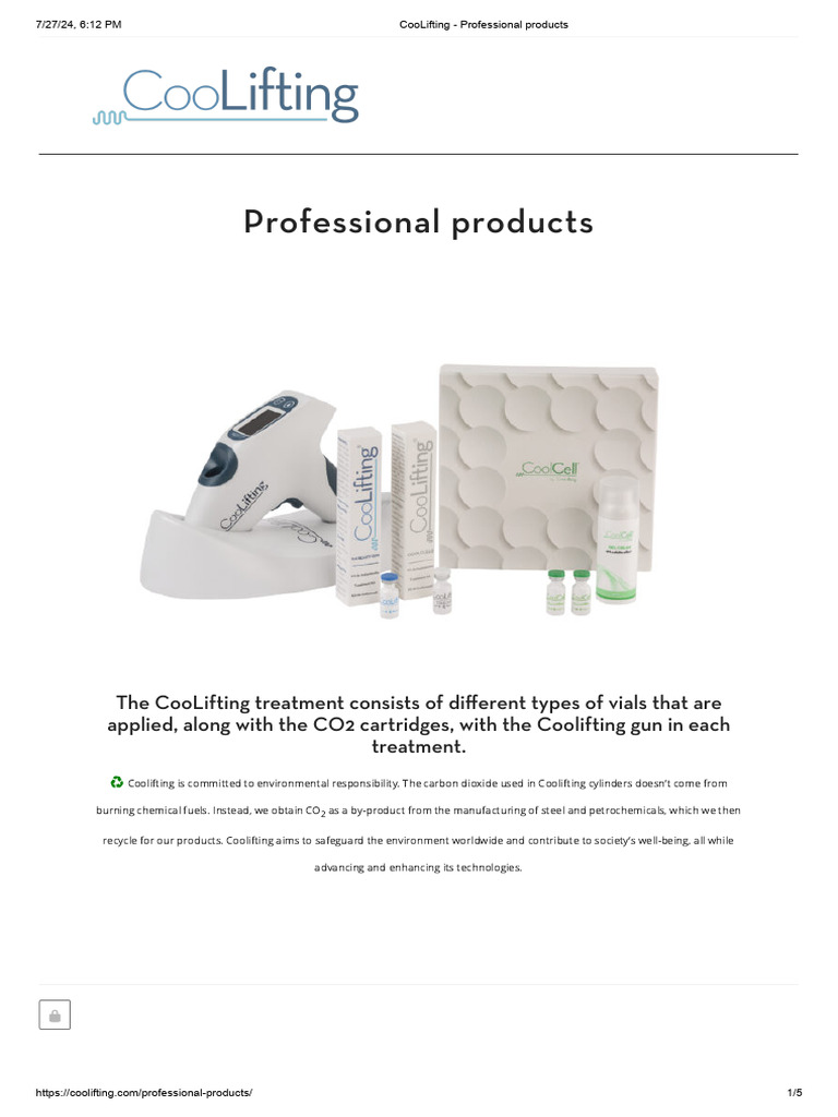 CooLifting - Professional Products | PDF