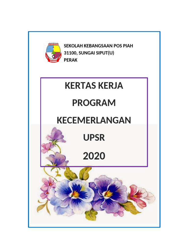 Kertas Kerja UPSR 2020 | PDF