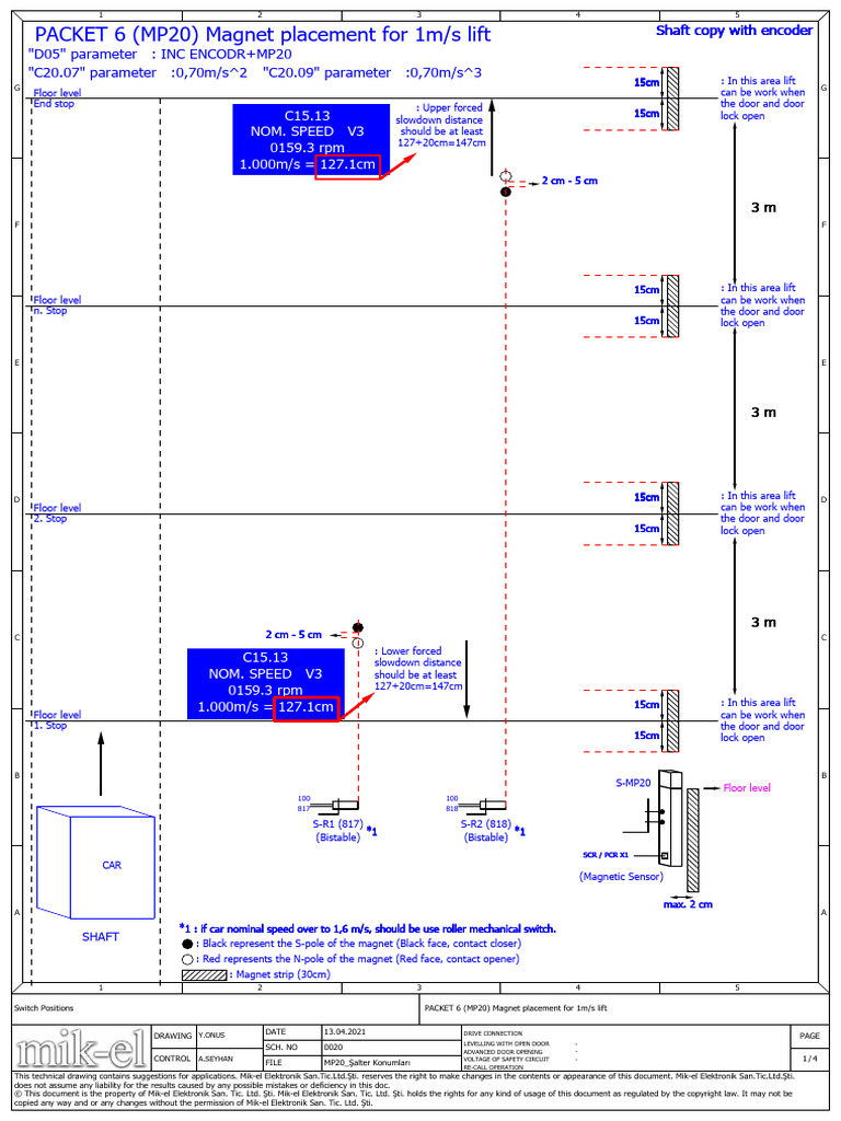 Magnet and Switch Placement Diagram | PDF